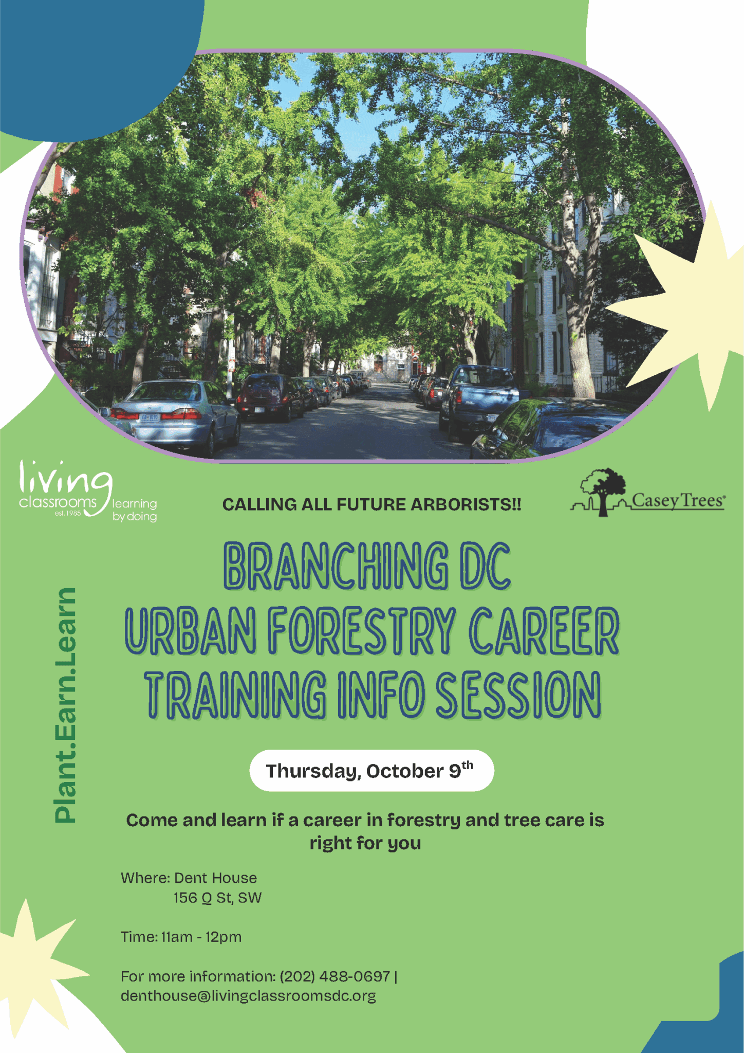 Branching DC Urban Forestry Career Training Info Session - Casey Trees